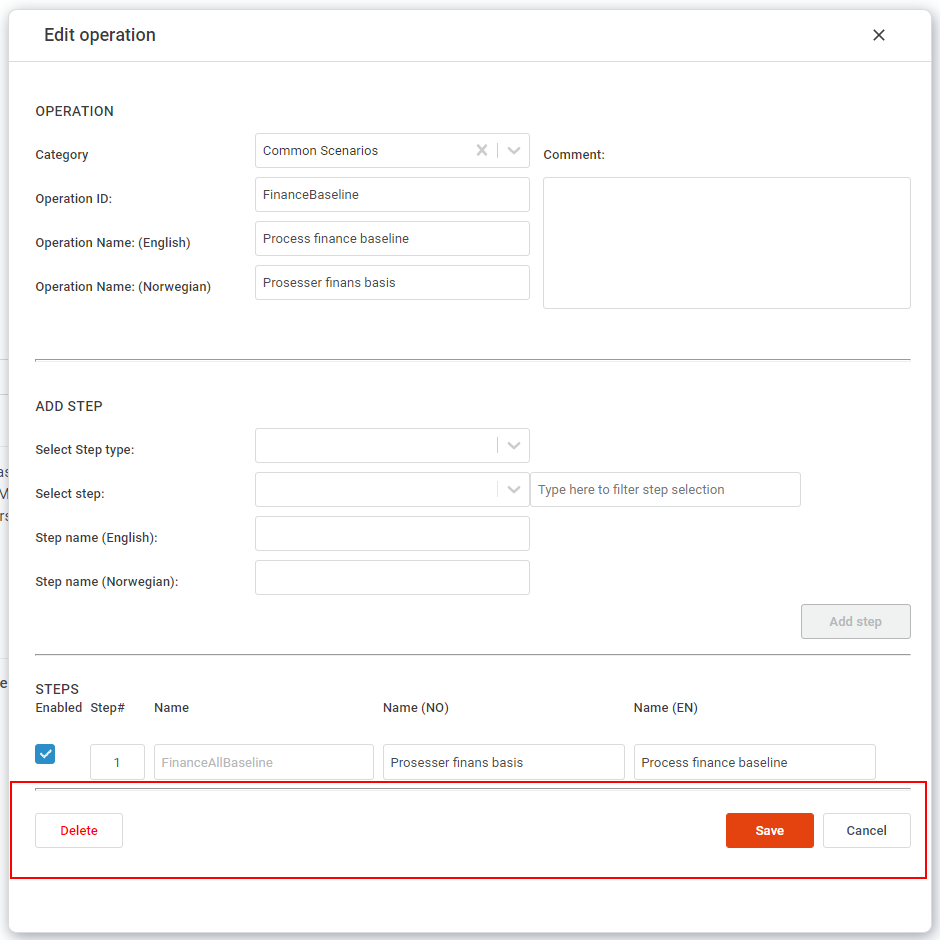 Add or edit operation | Profitbase Docs